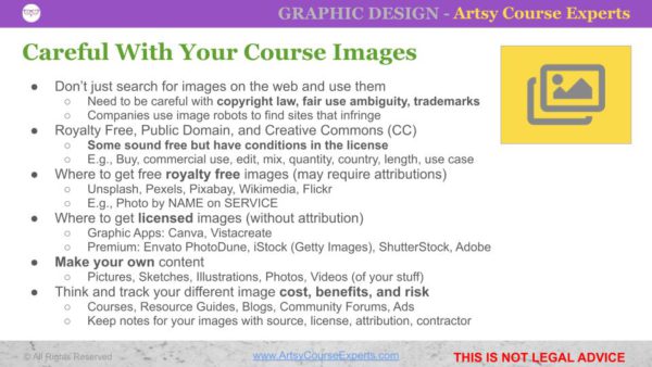 Use Care When Searching For Course Images - Artsy Course Experts