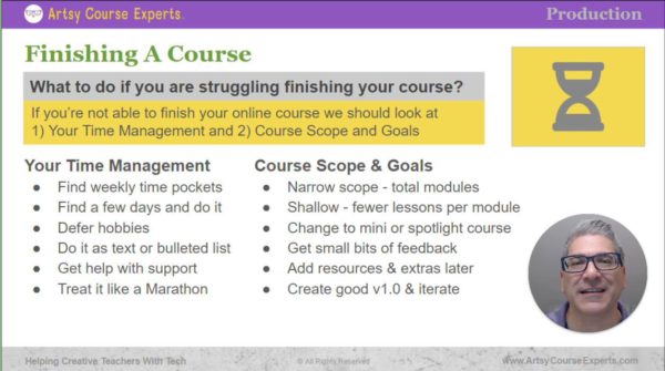 Finishing Your Online Course – When It’s Taking Too Long - Artsy Course ...