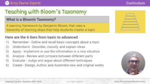 Bloom’s Taxonomy for Creative Teachers - Artsy Course Experts