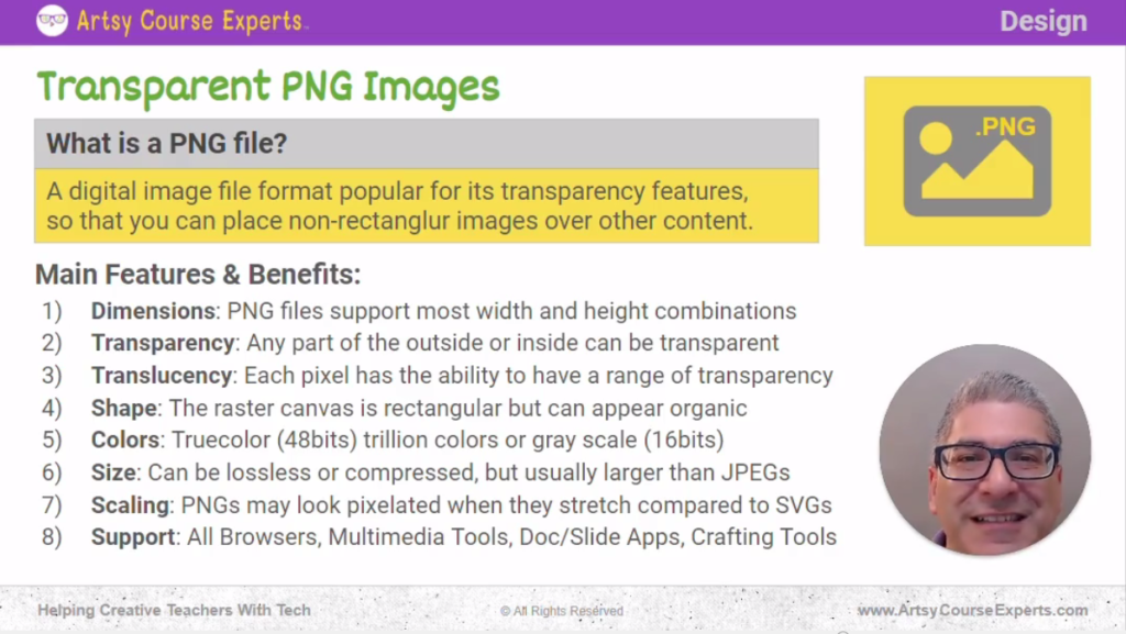 Transparent PNG Images For Online Course Teachers - Artsy Course Experts