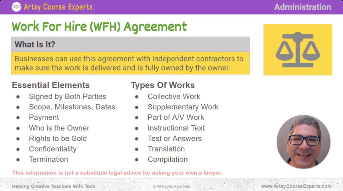 Work For Hire Agreements for Creative Business Owners - Artsy Course ...