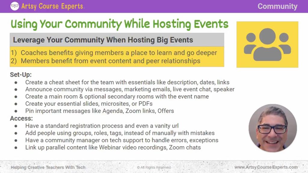 Using Your Community During Your Big Event - Artsy Course Experts