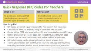 All About Quick Response Codes (QR Codes) for Online Teachers - Artsy ...