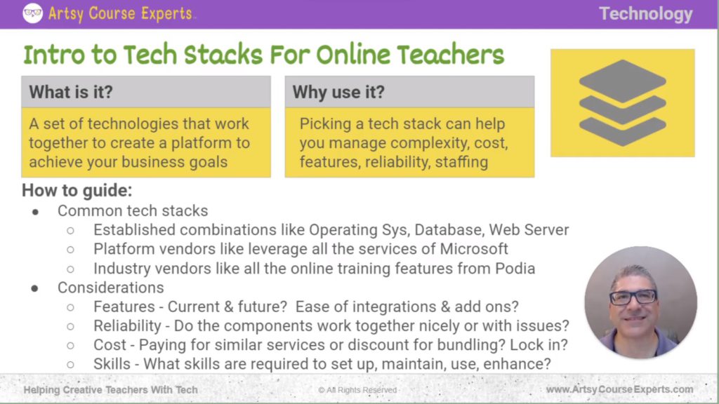 Tech Stacks for Online Teachers - Artsy Course Experts