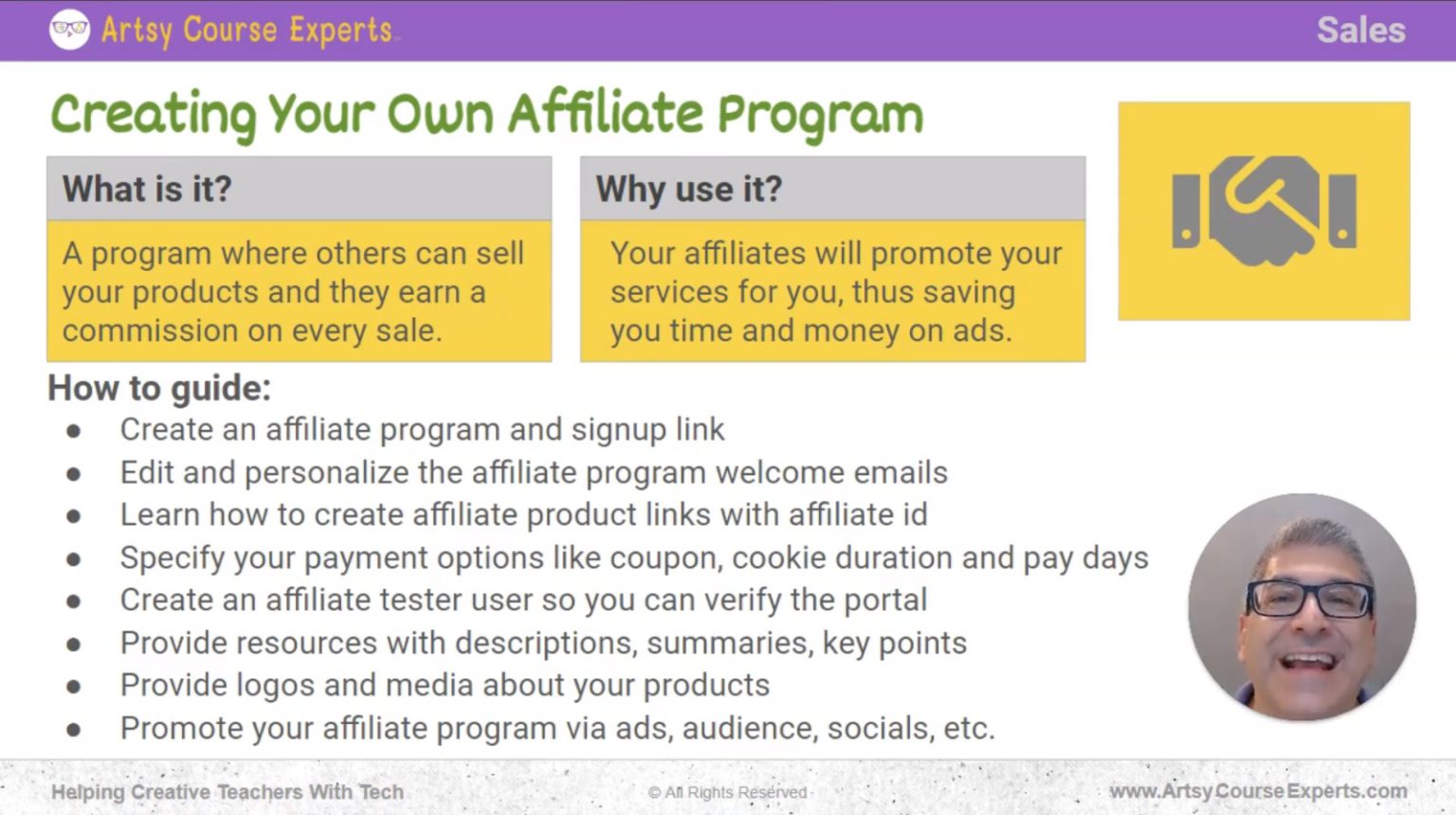Creating Your Own Affiliate Program - Artsy Course Experts