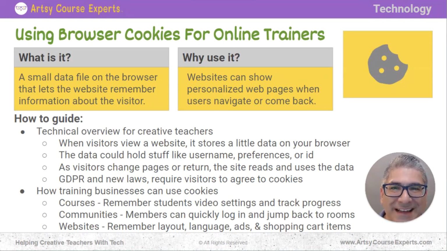Using Browser Cookies for Online Trainers - Artsy Course Experts