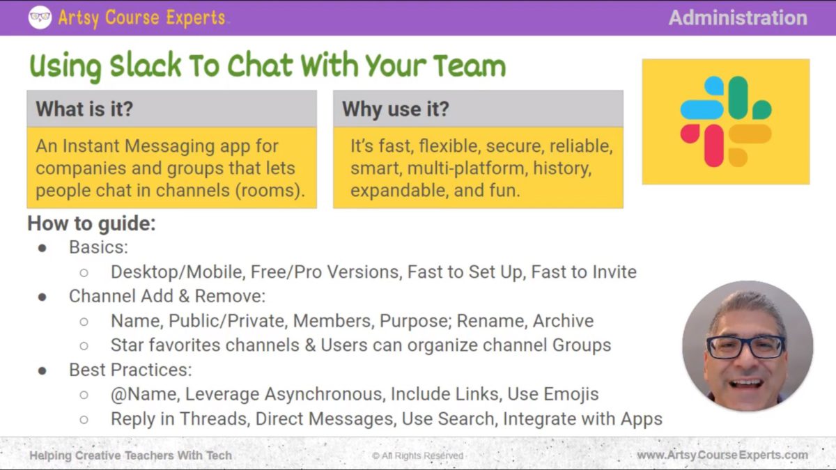 Using Slack to Chat with Your Team - Artsy Course Experts