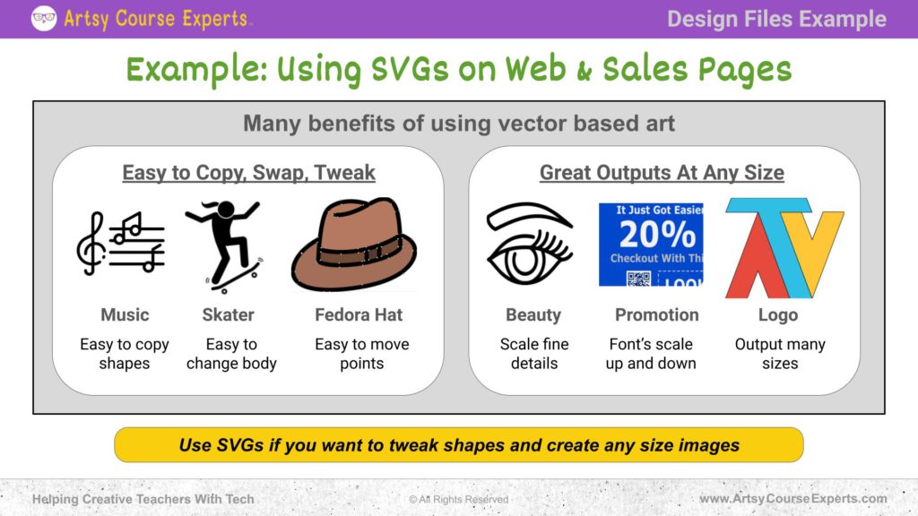 What are SVG Image Files for Course Creators - Artsy Course Experts