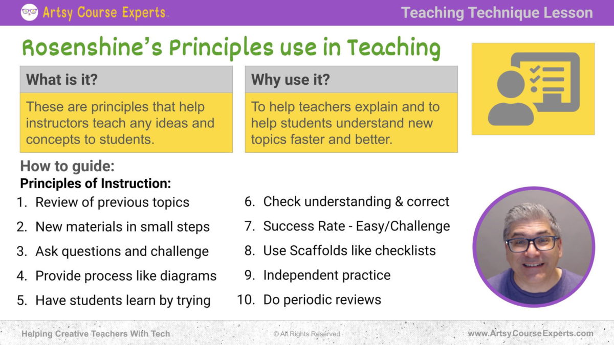 Teaching Online Using Barak Rosenshine’s Principles of Instruction ...